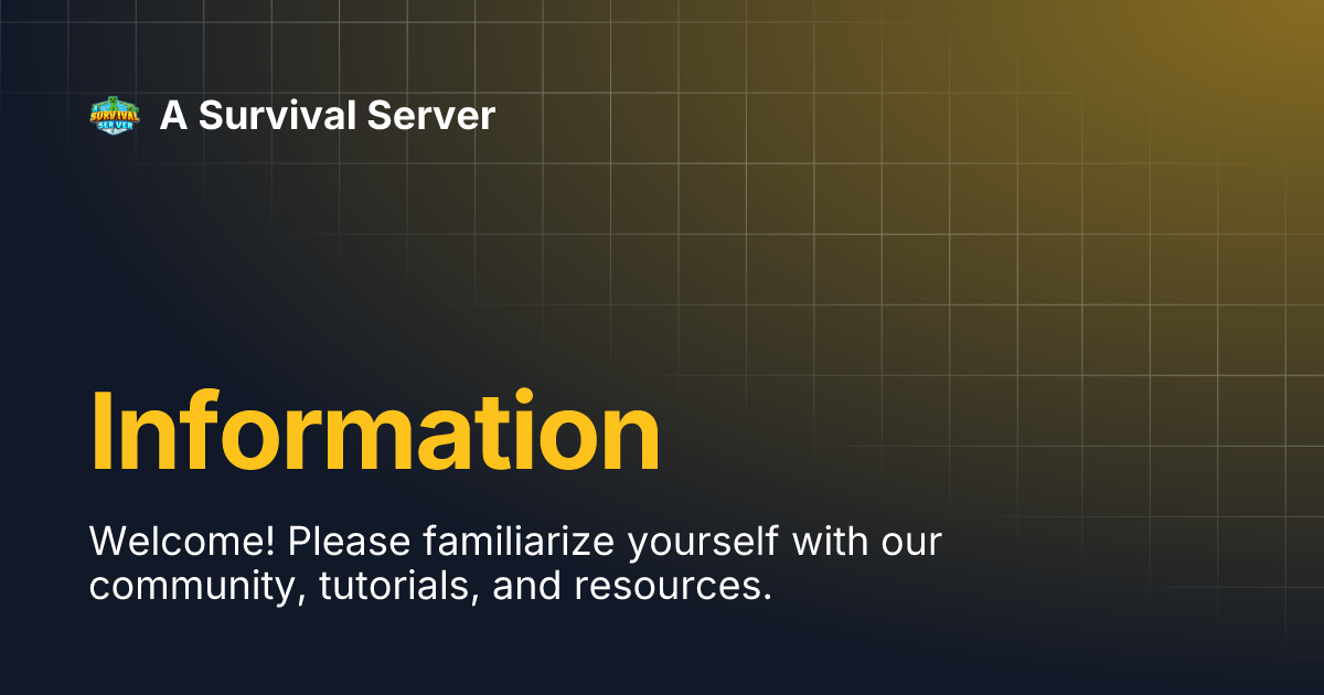 Information | A Survival Server